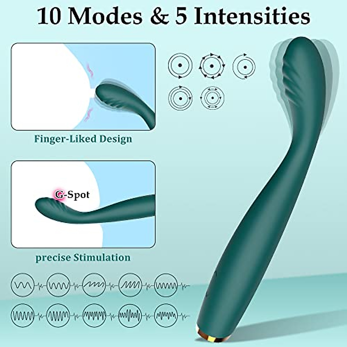 Adult Sex Toys for Women, G Spot Clitoral Vibrator Stimulator with 10 Powerful Modes & 5 Speeds, Banenu Female Tits Clit Clitoris Anal Teasing Sexual Wand Massager, Couple Toy Games