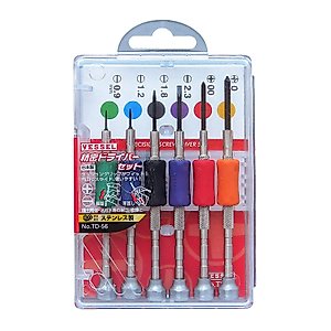 VESSEL Precision screwdriver set TD-56 / -0.9, -1.2, -1.8, -2.3, +00, +0