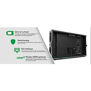 LILLIPUT BM150-4K 15.6" 4K 3840×2160 Ultra-HD resolution, 1000:1 Contrast Ratio, 25ms Response Time with Carry-on Metal case 3G-SDI, HDMI, VGA, AV input by VIVITEQ
