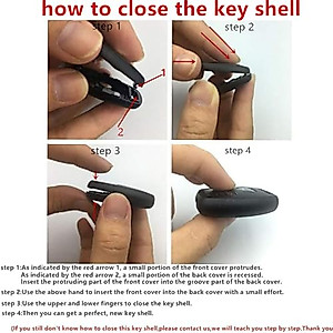 New Key Fob Shell Case Fit for Honda CR-V Odyssey Accord Crosstour Civic CR-Z Fit Keyless Entry Remote Key Housing Replacement with Screwdriver (2+1Button 1pcs)