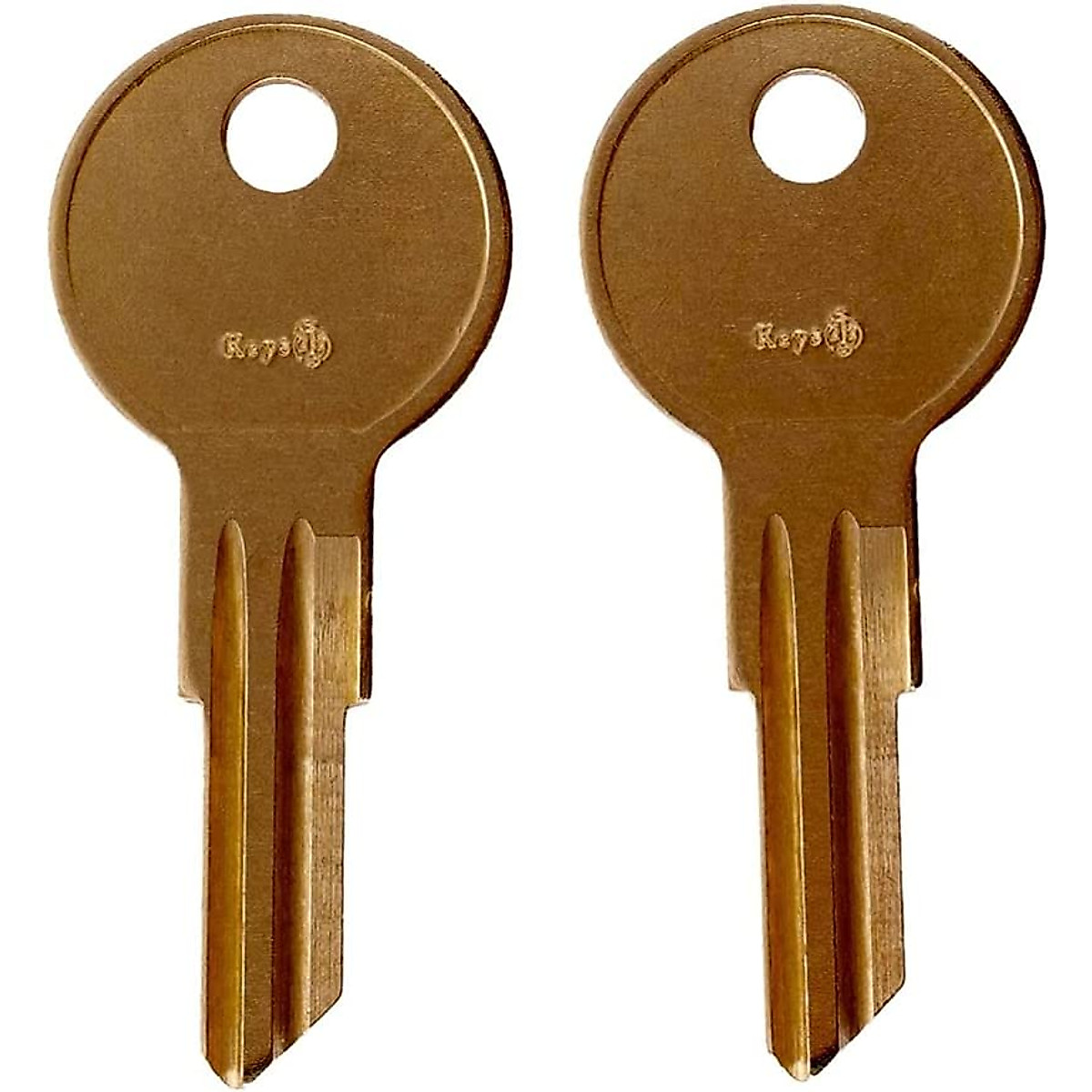 Husky Lock Key, 2 Husky B02 Keys (B02), Brass, New and Replaceable Keys, 2 BO2 Keys (BO2), Fits Husky Toolbox Tool chest (B02)