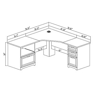 Realspace® Magellan Performance 71"W L-Shape Corner Desk, Cherry
