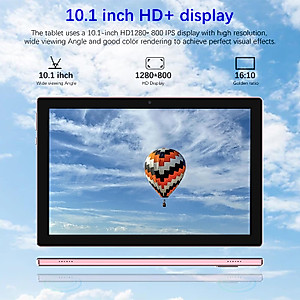 2 in 1 Tablet, 10 inch Android 13 Tablet with Keyboard 8GB+64GB+512GB Expand Dual Camera, IPS Touch Screen Tablet Computer, WiFi, Bluetooth, Long Battery Life, Google Certified Tablet PC, Pink