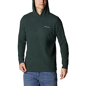 Columbia Men's Pine Peak Waffle Hoodie, Spruce Heather, Medium