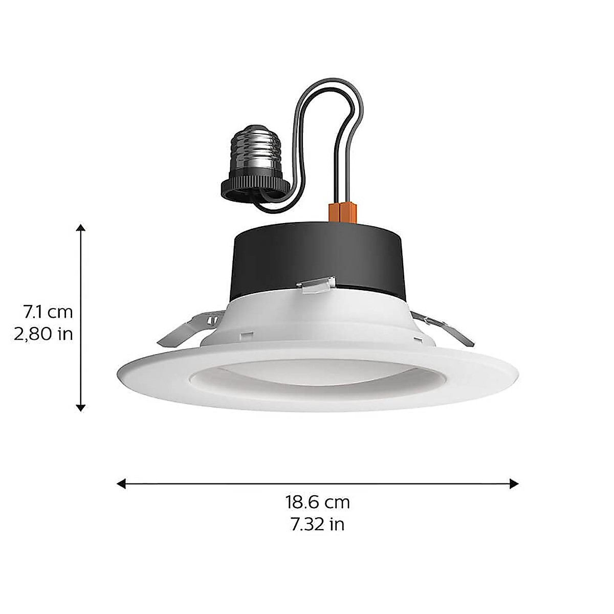 Philips Hue Smart Recessed 6 Inch LED Downlight Old Version - White and Color Ambiance Color-Changing Light, 1 Pack - 1100LM Control with App