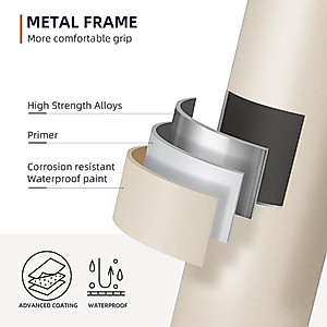 UPHA Outdoor Adjustable Recliner Chair with Thick Cushion,All-Weather Wicker Reclining Lounge Chair with Footrest for Deck, Backyard, Lawn,Beige