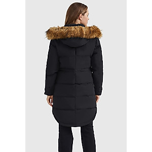 Orolay Women's Thickened Down Jacket Winter Warm Down Coat Black