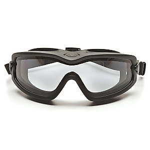 Pyramex Safety Products GB6410SDT V2G Plus Safety Glasses, Clear Anti-Fog Dual Lens with Black Strap, Clear