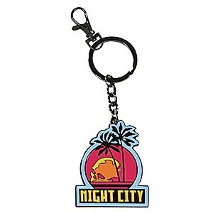 Dark Horse Deluxe Cyberpunk 2077 Night City Keychain, Multicolor