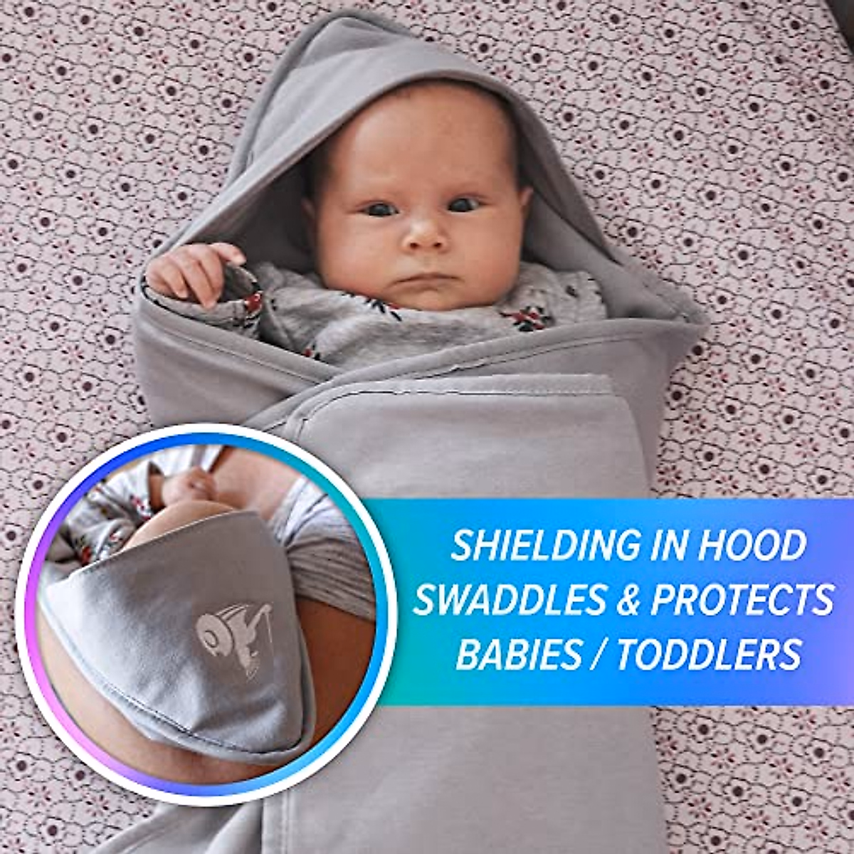 DefenderShield EMF & 5G Radiation Shielding Blanket - Viscose Made from Bamboo and Cotton - Signal Protection Cover for Beds, Couches, Pregnancy, Babies (Small - 36" x 35")