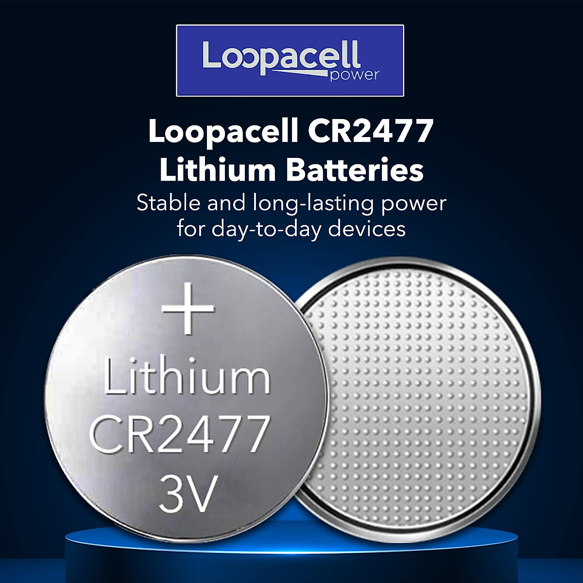 LOOPACELL CR2477 3V Lithium Cell - Replacement for Panasonic CR2477 3V Lithium Cell Battery (Pack of 5)