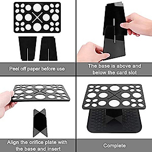 CHRUNONE 28 Hole Makeup Brush Drying Rack with Mat Keep Countertop Drying, Folding Makeup Brush Holder, Air Tree Tower Stand Organizer Comes with Mat