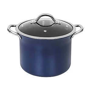 CONCORD Sapphire Nonstick 7 Quart Stock Pot Cookware Set (Induction Compatible) Blue