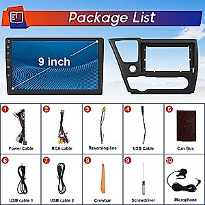 AWESAFE Car Radio Stereo for Honda Civic 2013 2014 2015 Android 11 2G+32G Touch Screen Multimedia Radio Built in Apple Carplay Andriod Auto, Support Mirroring GPS Navigation Steering Wheel Control