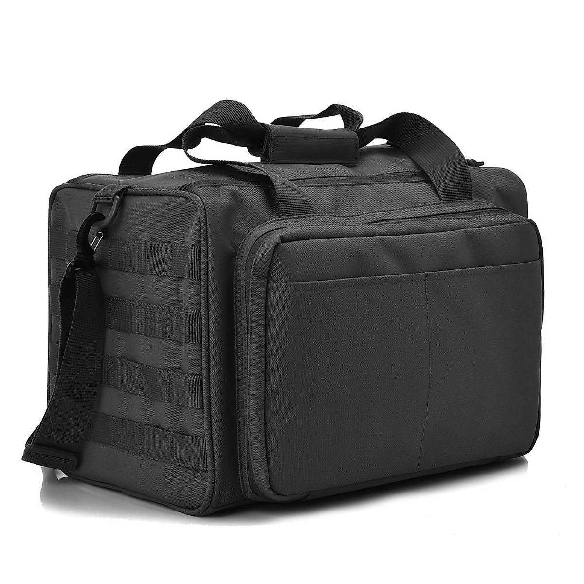 Tactical Gun Shooting Range Bag, Deluxe Pistol Range Duffle Bags Black