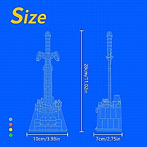The Master Sword Building Kit, Micro Hyrule Building Blocks Set, Unique BOTW Decorations and Building Toys Gifts for Boys Kids Ages 6-12 Year Old (388 Pieces)