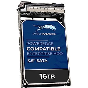 16TB 7200 RPM SATA 6Gb/s 3.5" HDD for Dell PowerEdge Servers | Enterprise Hard Drive in 13G Tray | Compatible with T440 T630 T640 R630 R720 R720xd R730xd R730