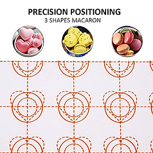 Heat-Resistant Silicone Macaron Baking Mat, Oven Non Stick Baking Tools, For Cake Tools Pastry Sheet Macaron Baking Mat(L red)