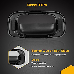 Tailgate Handle Latch and Bezel Trim with Rod Clips | for 1999-2007 Chevy Silverado GMC Sierra 1500 2500 3500 | Replaces# 15997911, 15228539, 15228541, 15228540