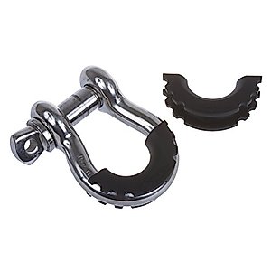 Daystar, Black D-Ring Shackle Isolator pair, protect your bumper and reduce rattling, KU70056BK, Made in America