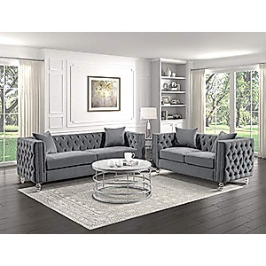 Lexicon Spencer Living Room Loveseat, Gray
