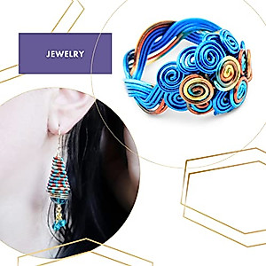 Artistic Wire Multicolor, 18 Gauge Tarnish Resistant Colored Copper Craft Jewelry Wrapping Wire Wire, Blue, Red, Gold, 2 yd