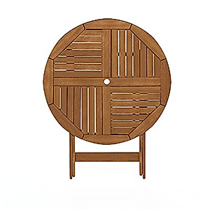 Furinno FG19061F Tioman Outdoor Hardwood Sunlight Folding Table, Natural