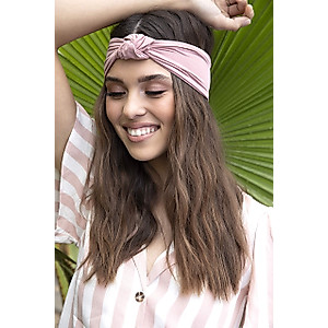 Scunci by Conair Soft Knot Headwraps in Neutral Mauve and Dark Grey, 2 Count