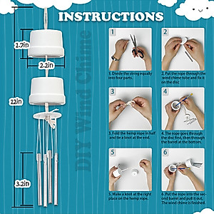 3-Pack DIY Wind Chime Kits- Arts and Crafts for Boys Girls Kids Ages 8-12 4-8 6-8 5-7 3-5, Construct & Paint Birthday Holiday for Kids