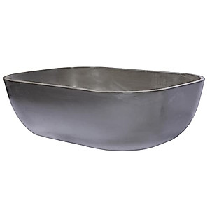 Eden Bath Rounded Corners Rectangular Concrete Vessel Sink (Charcoal)