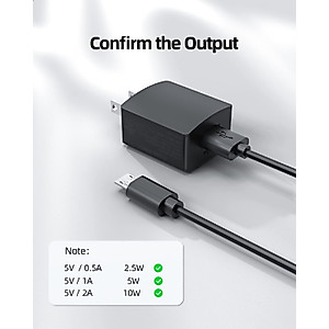 Micro USB AC Charger Fit for JBL Charge 3 2,Flip 4 3 2,Pulse 3 2,Wind Wind 2,Tuner FM Go Go2+ Clip Trip Plus Speaker Power Supply Adapter Cord