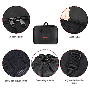 CamGo 20 Inch Folding Bike Bag - Waterproof Bicycle Travel Case Outdoors Bike Transport Bag for Cars Train Air Travel (Black, 20 inch)