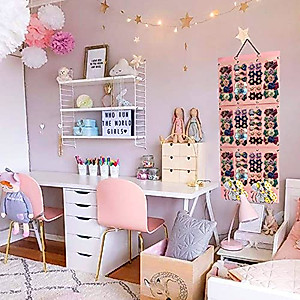 Bow Holder for Girls Hair Bows, Hair Bows Holder Extra Large Capacity, Hair Bows Organizer 27 Ribbons, Baby Hair Accessory Storage Display, Baby Headbands Holder for Room, Closet, Birthday Day Gift