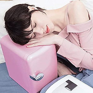 REKIRO Skincare Fridge, Mini Fridge for Bedroom, Makeup Refrigerator, Tiny Cosmetic Beauty Fridge, Desk Fridge for Office, Small Breastmilk Fridge, Portable Design with Handle, 5 Liter