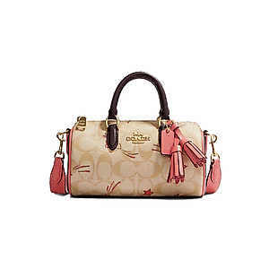 COACH Women's Lacey Crossbody in Signature Canvas (Signature Heart Star - Light Khaki Multi)