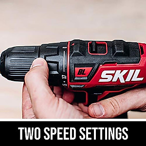 SKIL PWR CORE 12 Brushless 6-Tool Combo Kit, Included 4.0Ah Lithium Battery, 2.0Ah Lithium Battery and PWRJump Charger - CB7434-21