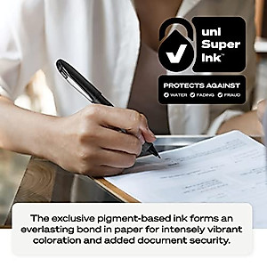 uni-ball Roller Grip Rollerball Pens Fine Point, 0.7mm, Black, 12 Pack