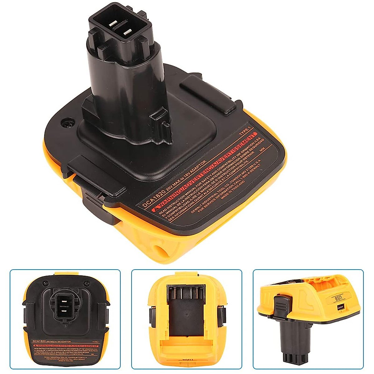 TPDL DCA1820 Battery Adapter Replace for Dewalt 18V to 20V Lithium Ion Battery Converter, Work for Dewalt 18V Nicad & Nimh Battery Power Tools (2 Packs)