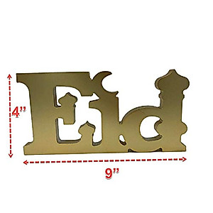 Ramadan Eid Mubarak Moon Star Desktop Shelf Table top Decoration for Home Office Classic Decor Products (Ramadan + Eid + Mubarak)