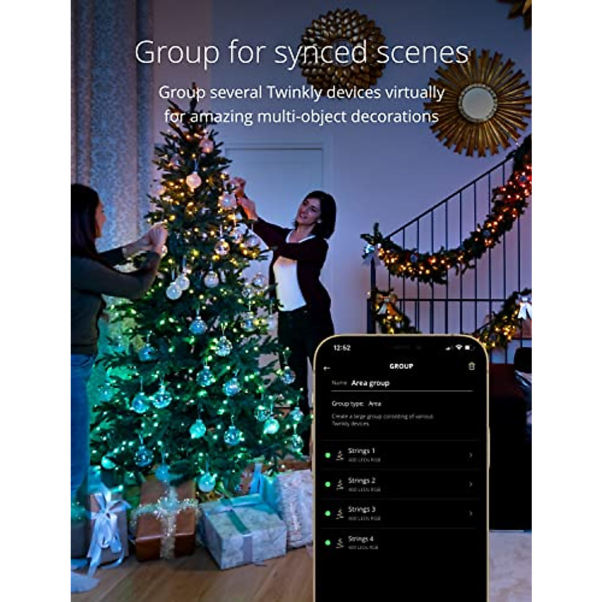 Twinkly App-Controlled 157ft Smart String LED Lights with 600 RGB LEDs - WiFi & Bluetooth Connectivity, Sync with Music, Indoor/Outdoor Use (IP44), Compatible with Google Assistant & Amazon Alexa