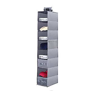 TreeHouse London Hanging Wig Organizer for Closet – Wig Storage for Multiple Wigs, Hair Extensions & Wig Accessory Holder – Space Saving Hanger Rack - with 2 Drawers (Gray)
