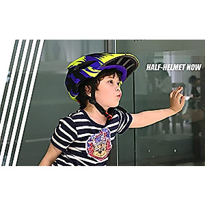 Natuway Kids Full Face HelmetS for Cycling Scooter Skateboard BMX Bike Roller-Skate Protective Gear Blue