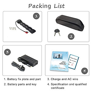 Co-Well Ebike Battery 52V 48V 36V, 13AH 15AH 17.5Ah Hailong Lithium Ion Electric Bicycle Battery for 1500W 1200W 1000W Bike Motor, 30A/40A BMS Protection Board (Canada Warehouse)
