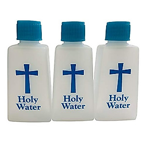 Westmon Works Holy Water Bottle Mini Plastic Vessel Pack Empty Container for Travel, Set of 3
