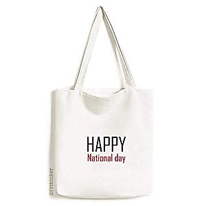 Celebrate National Day Festival Holiday Tote Canvas Bag Shopping Satchel Casual Handbag