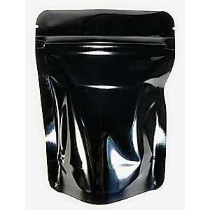 ⭐️ Smell Proof Resealable Mylar Storage Bag (100 Pack) 4 mil Thick Plus Size 4" x 5.5" x 1.5" Inch Stand Up Pouch. HEAT SEALABLE with Iron