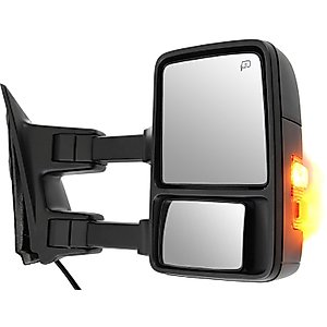 Kool Vue Right Power Heated Towing Door Mirror Compatible With Ford F-250 Super Duty 2008 With Signal Light Textured Crew Cab