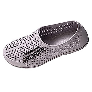 Men Sandal Beach Non Slip Garden Men Clogs Shoes for Men Beach Shoes Sandal Mens Size 6 (Grey, 9)