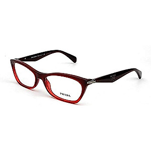 Prada PR 15PV Women's Eyeglasses Bordaux Gradient Red 53