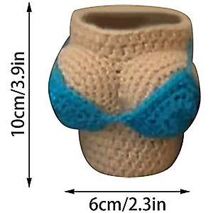 NARFIRE 1Pcs Wine Bottle Cover Knit Creative Funny Beer Bottles Sexy Bikini Plush